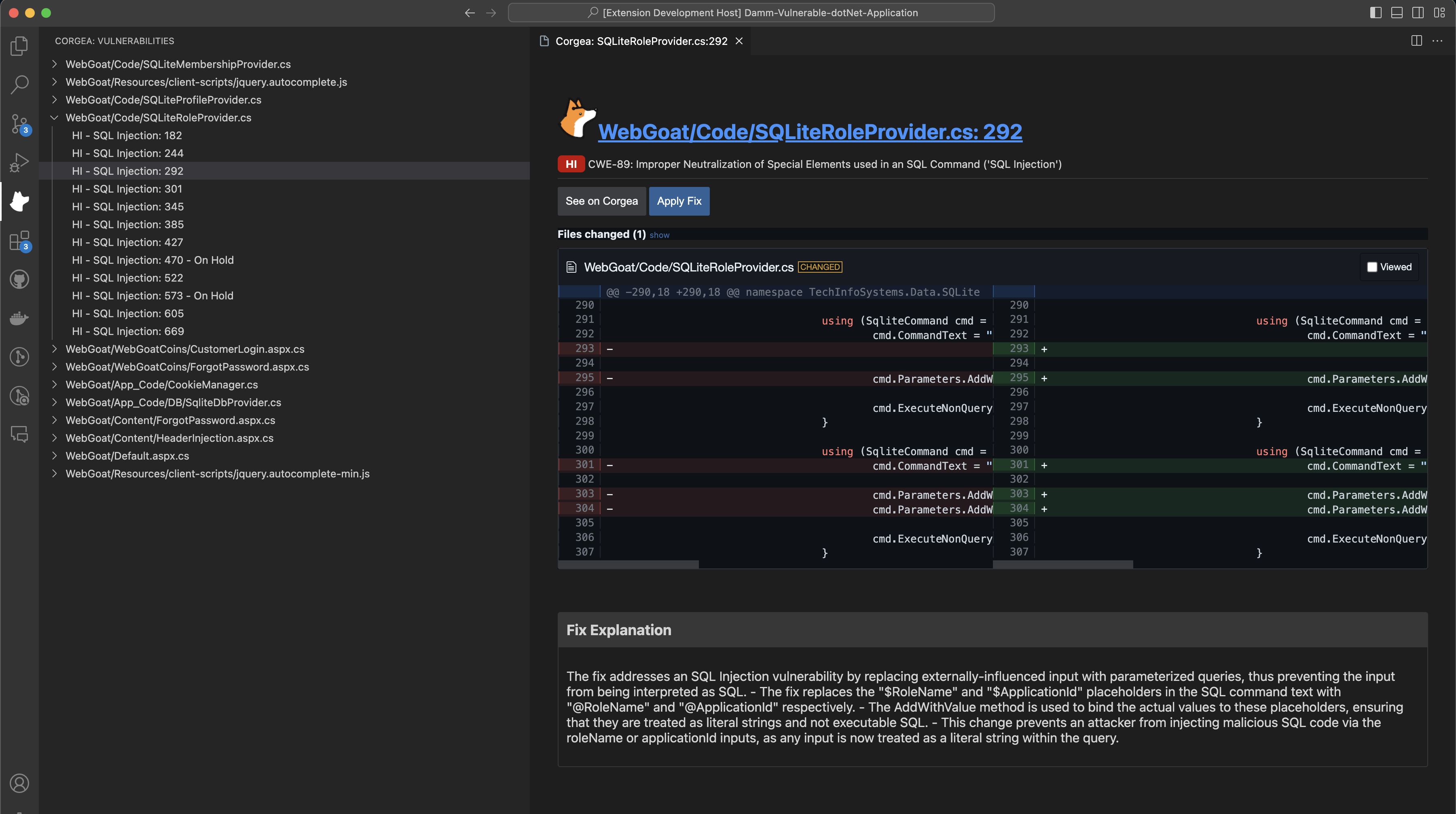 Visual Studio Code - Corgea Documentation